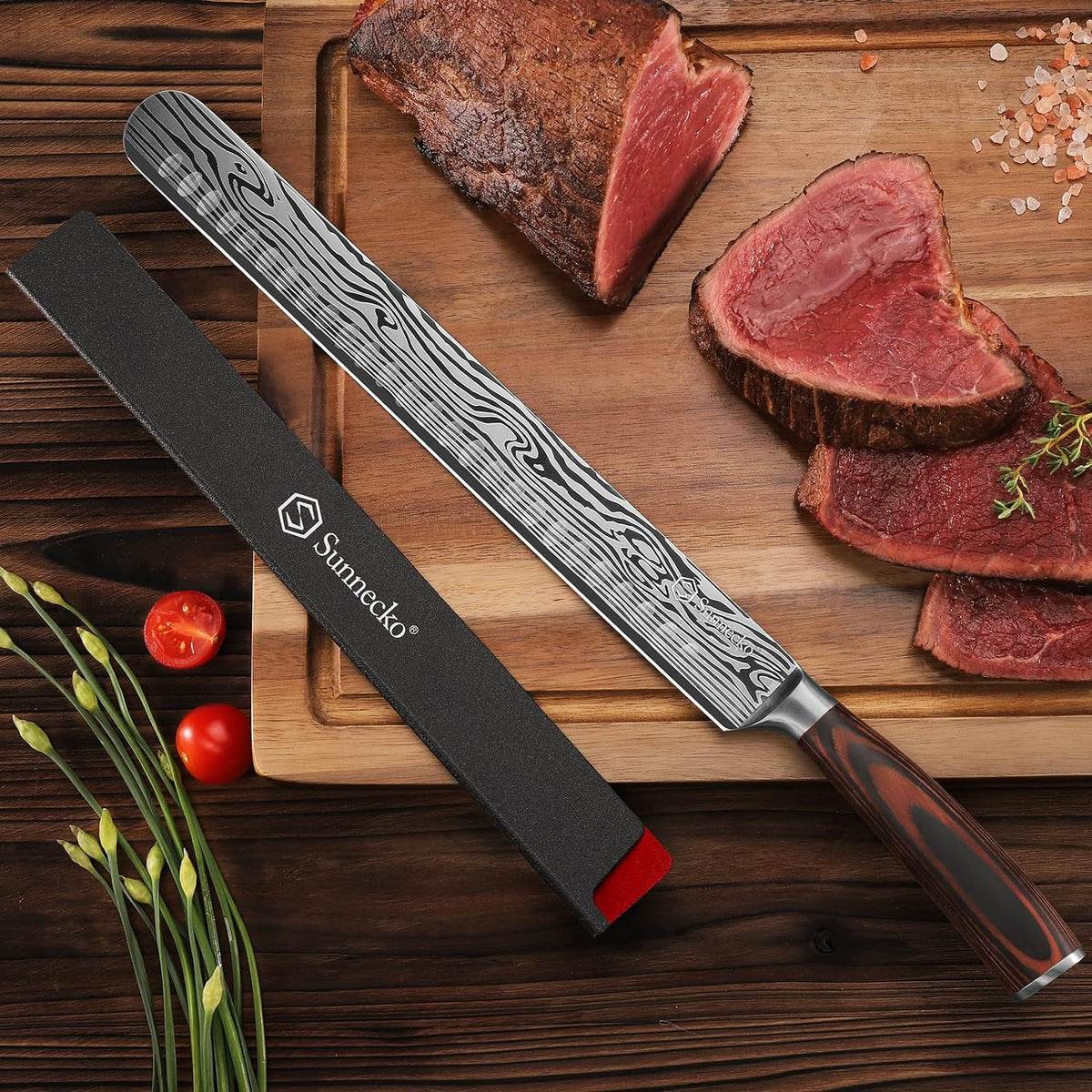 【Chang Series】Sunnecko 12 inch Meat Slicer Knife Brisket Slicing Knife ...